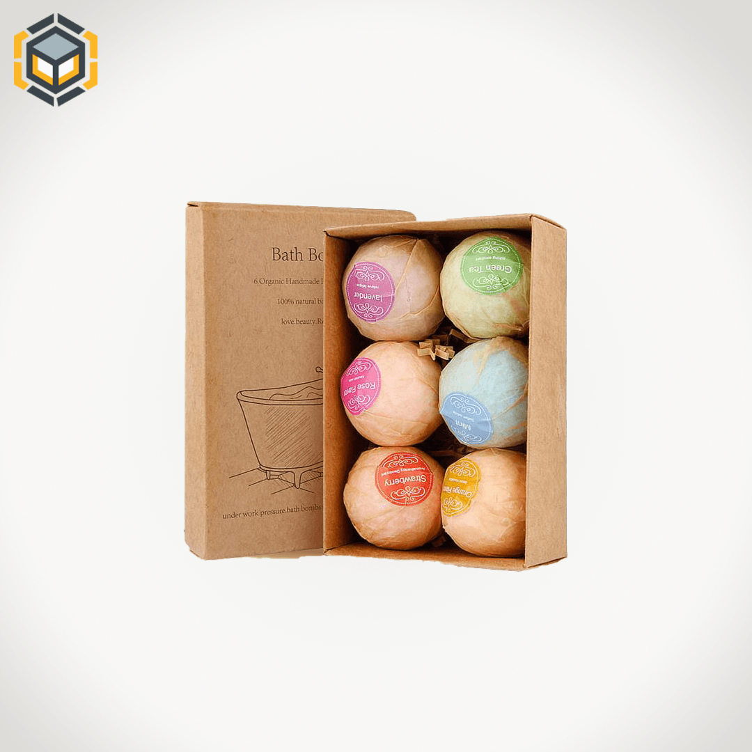 Bath Bomb Boxes - Rack Packaging